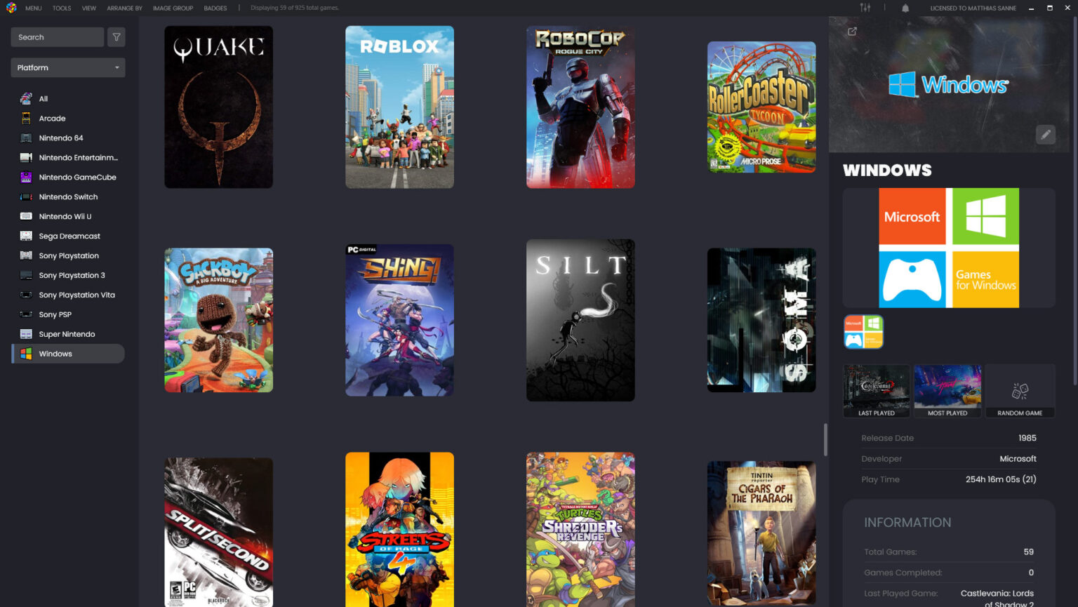 LaunchBox manages all your games and retrogames